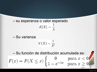 Distribución Exponencial Resumen | PPTX