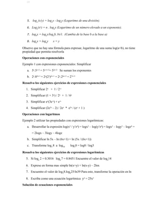 Exponenciales y logaritmos | PDF