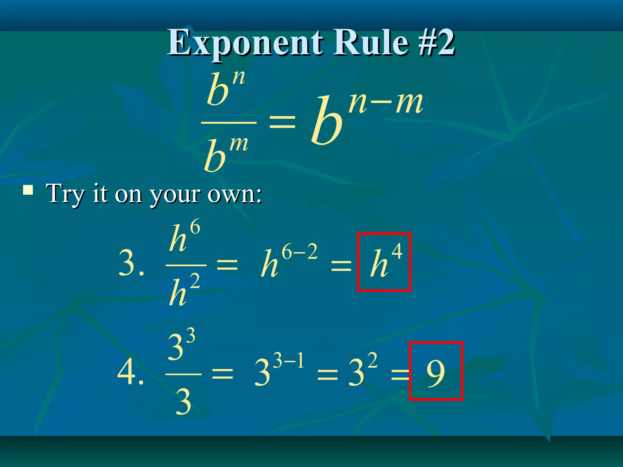 Exponent 2 | PPT