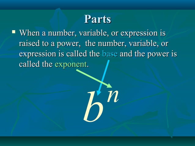 Exponent 2 | PPT