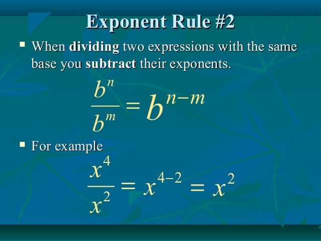 Exponent 2