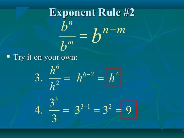 Exponent 2