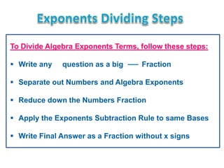 Dividing Exponents | PPTX