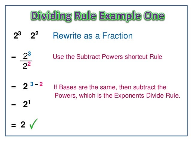 Dividing Exponents
