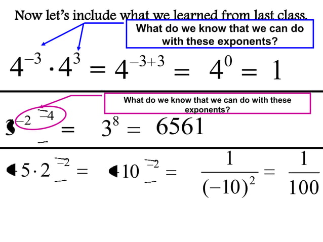 Exponent exercises | PPT