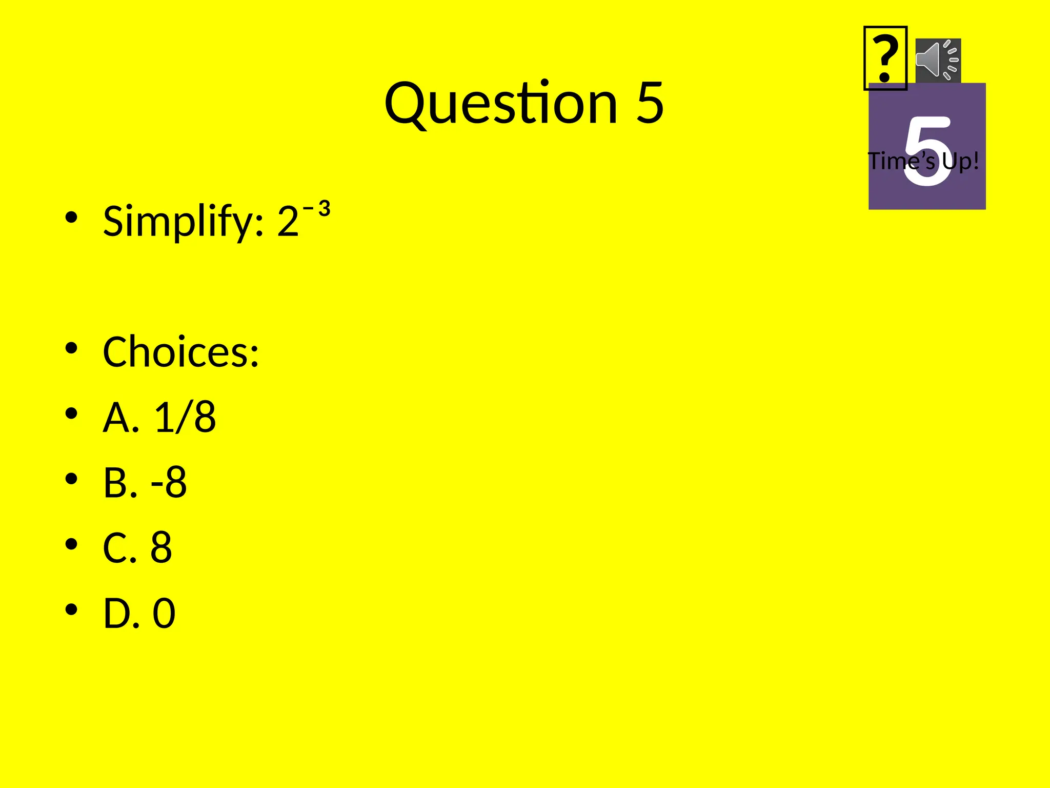 Exponent Game in PowerPoint Presentation gamification in Mathematics 9 ...