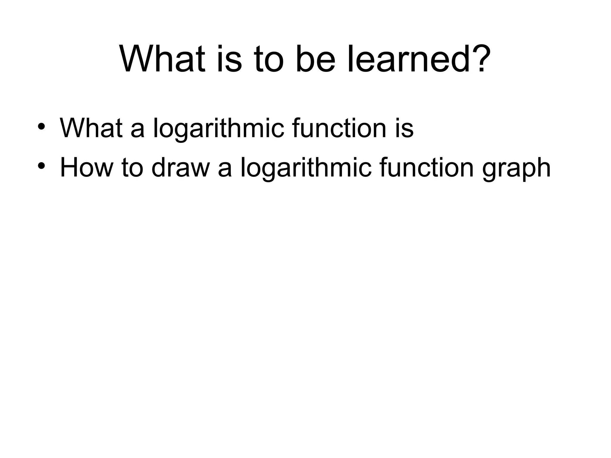Exponential and logarithmic graphs | PPT