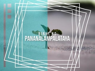 EXPONENTIAL 1 - BINHI NG PANANAMPALATAYA - PTR. ALAN ESPORAS - 7AM MABUHAY SERVICE | PPT | Free ...