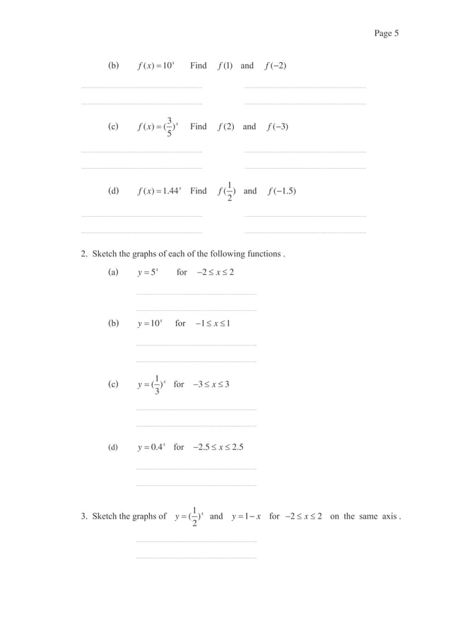 Exponential and logarithm function | PDF