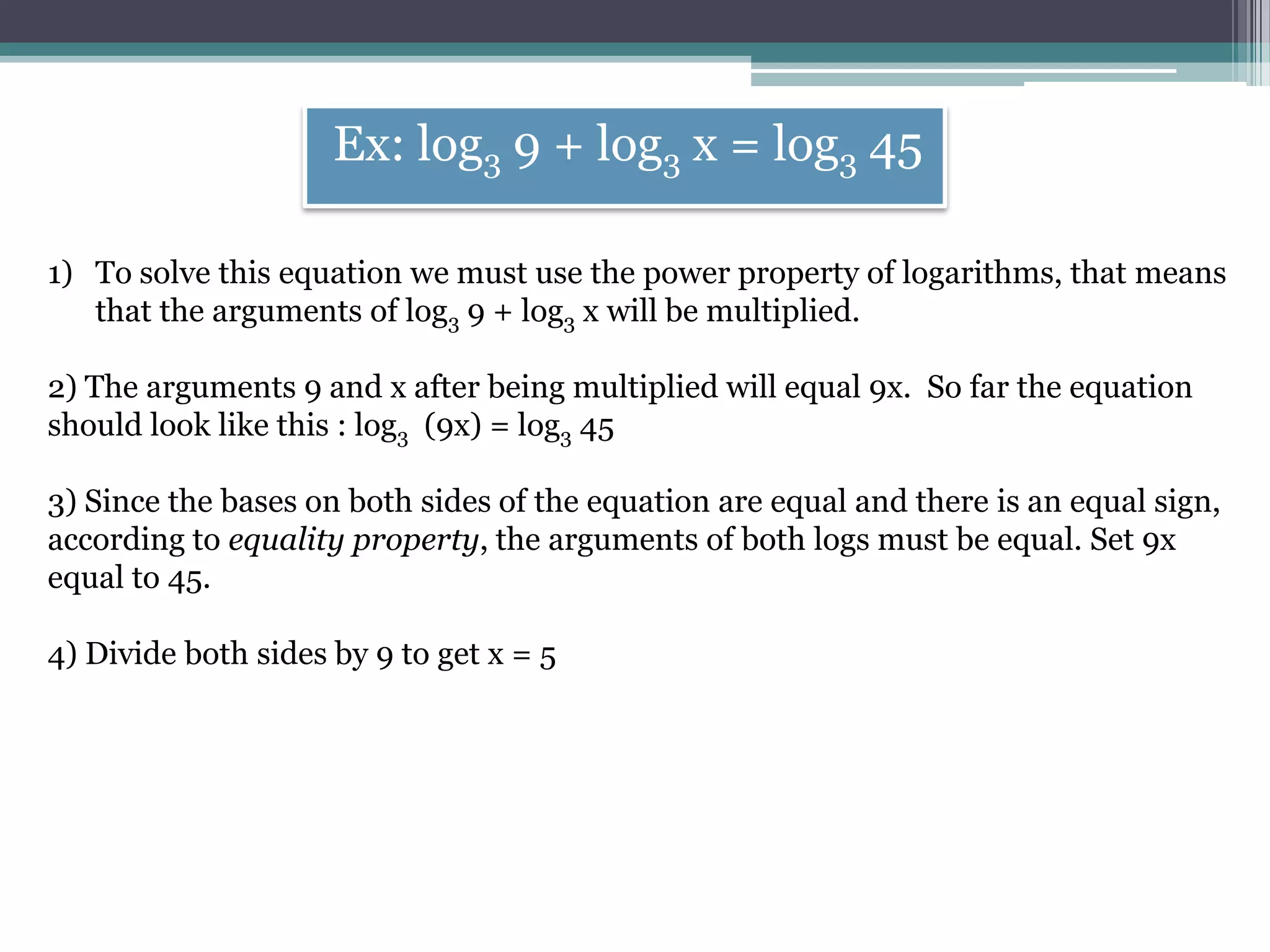 Exponential and logarithmic functions | PPTX | Physics | Science