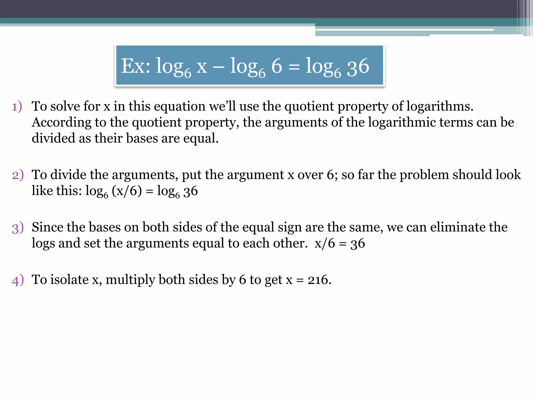 Exponential and logarithmic functions | PPTX | Physics | Science