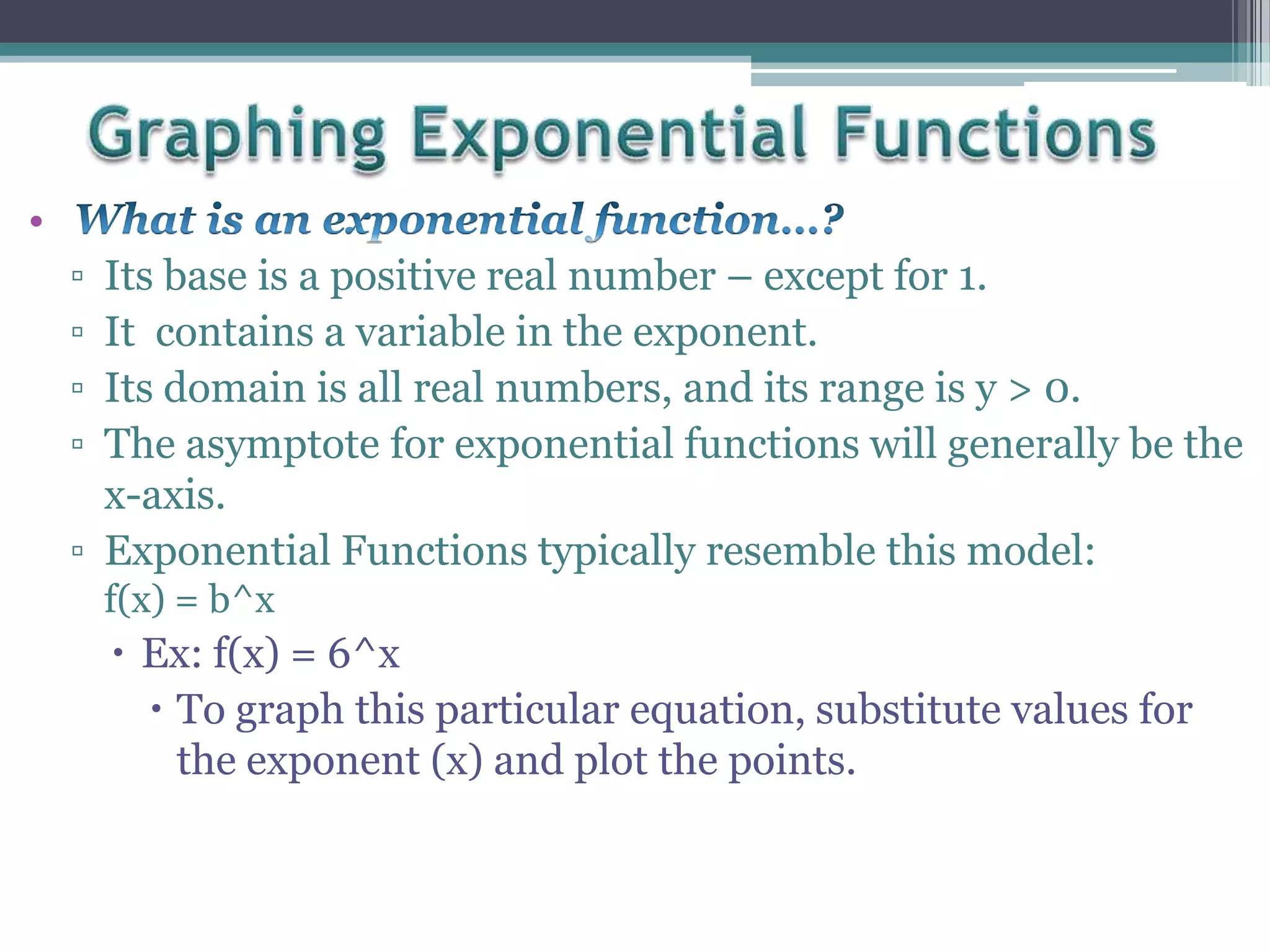 Exponential and logarithmic functions | PPTX | Physics | Science