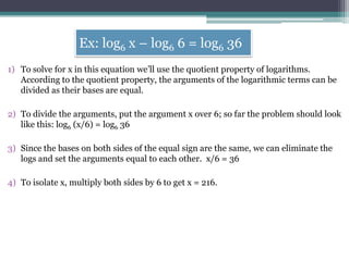 Exponential and logarithmic functions | PPTX