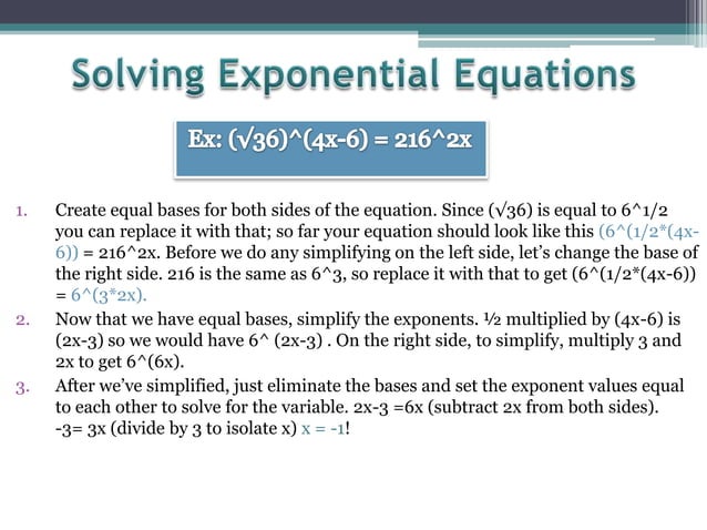 Exponential and logarithmic functions | PPTX | Physics | Science