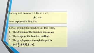 Exponential and logarithmic functions | PPT