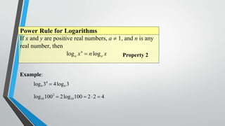 Exponential and logarithmic functions | PPTX