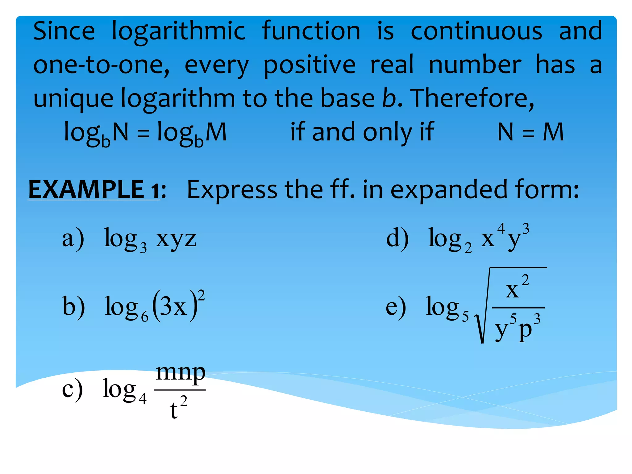 Exponential and logrithmic functions | PPTX