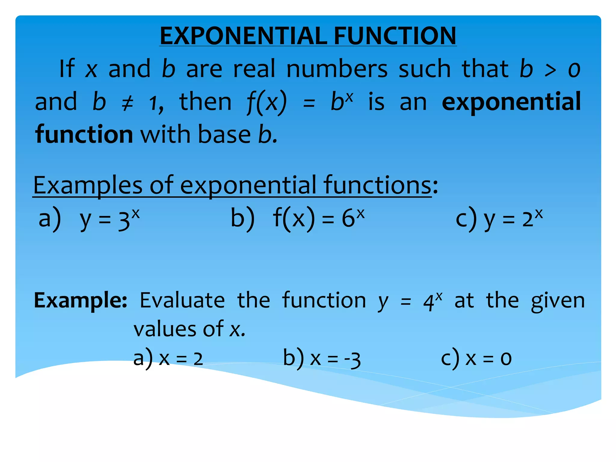 Exponential and logrithmic functions | PPTX