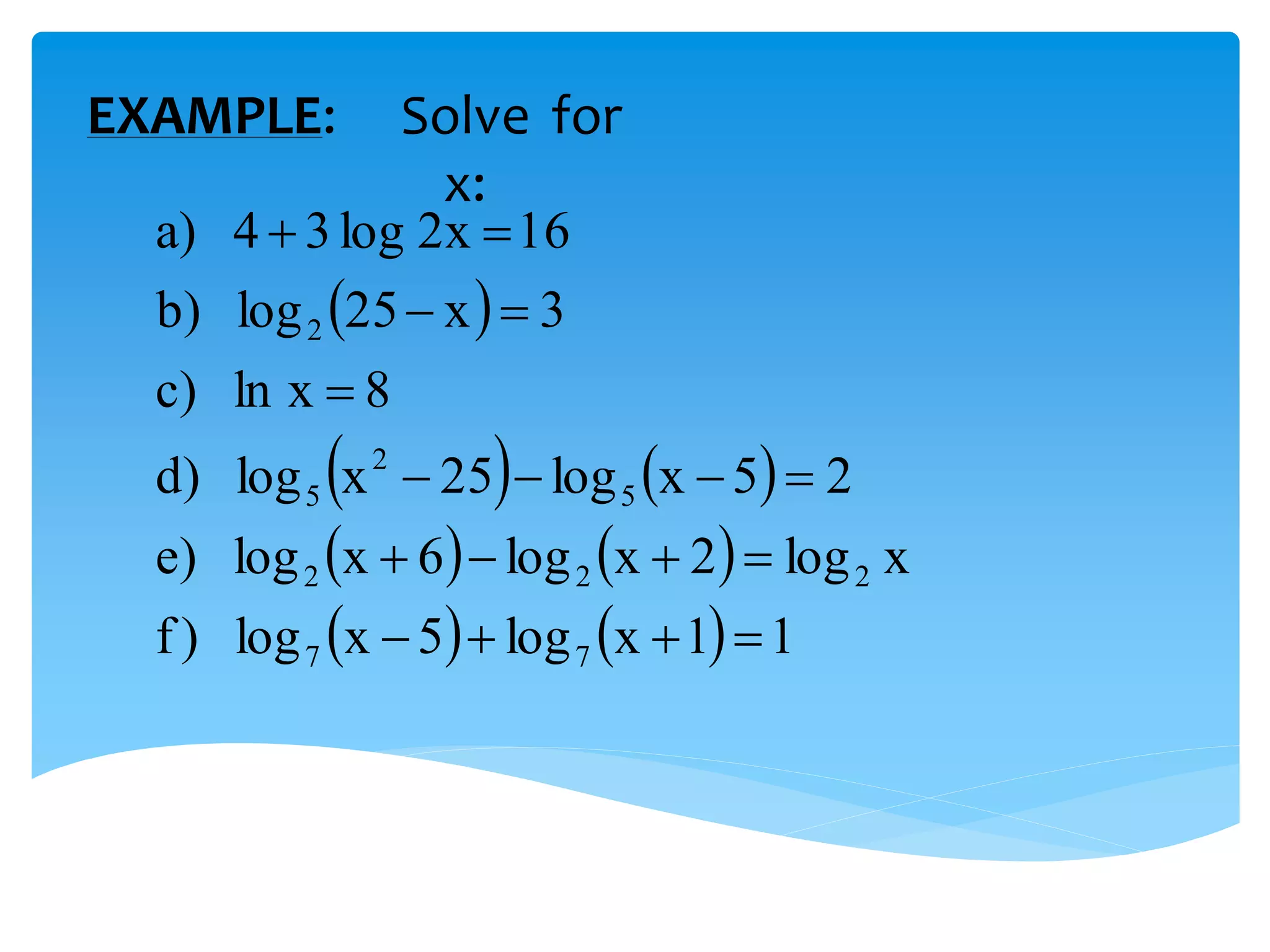 Exponential and logrithmic functions | PPTX