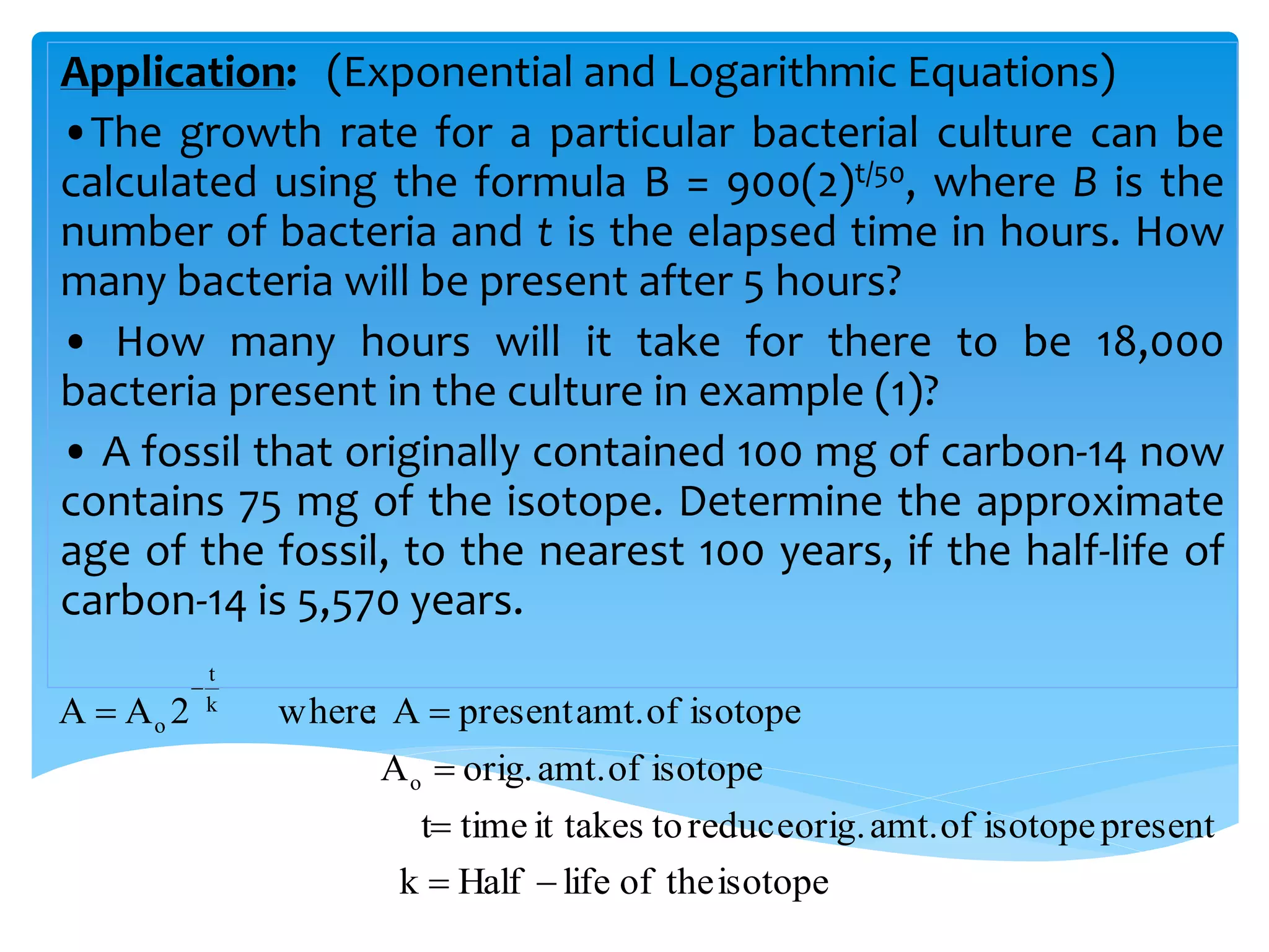Exponential and logrithmic functions | PPTX
