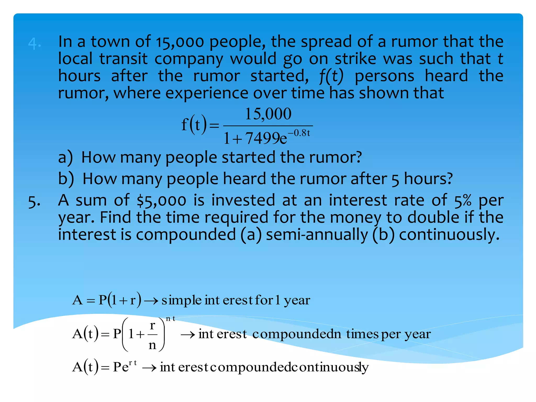 Exponential and logrithmic functions | PPTX