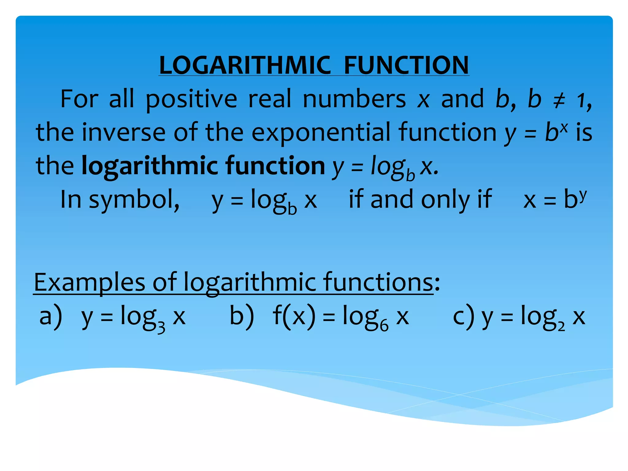 Exponential and logrithmic functions | PPTX