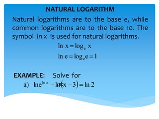 Exponential and logrithmic functions | PPTX