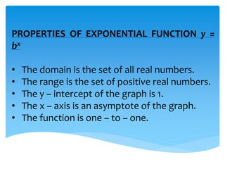 Exponential and logrithmic functions | PPTX