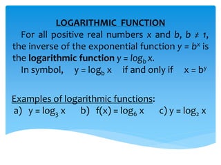 Exponential and logrithmic functions | PPTX