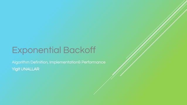 Exponential Backoff Algorithm Ppt 0406