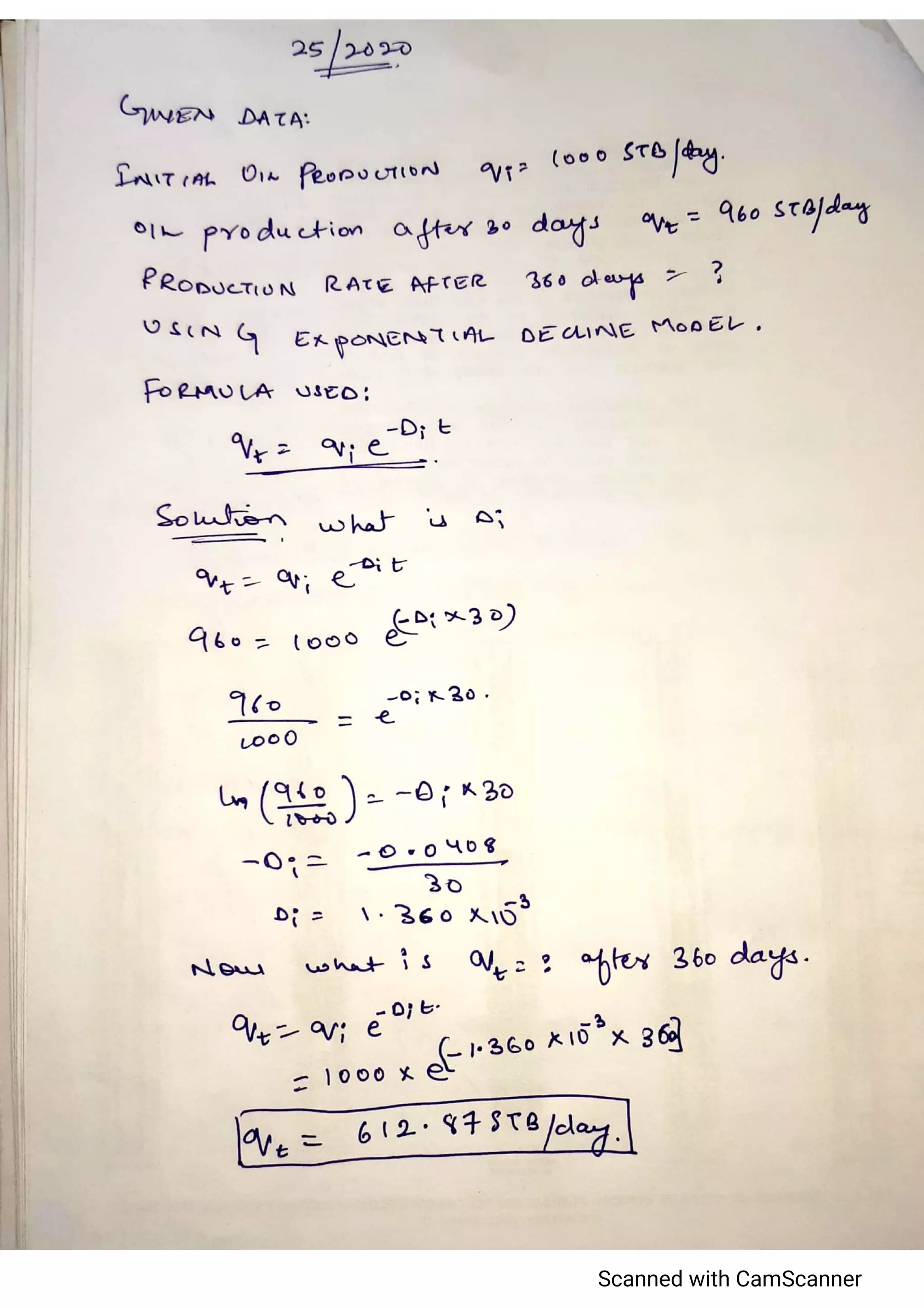 Exponential decline analysis | PDF | Mechanical and Industrial ...