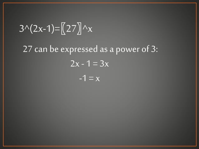 Exponential equations | PPTX