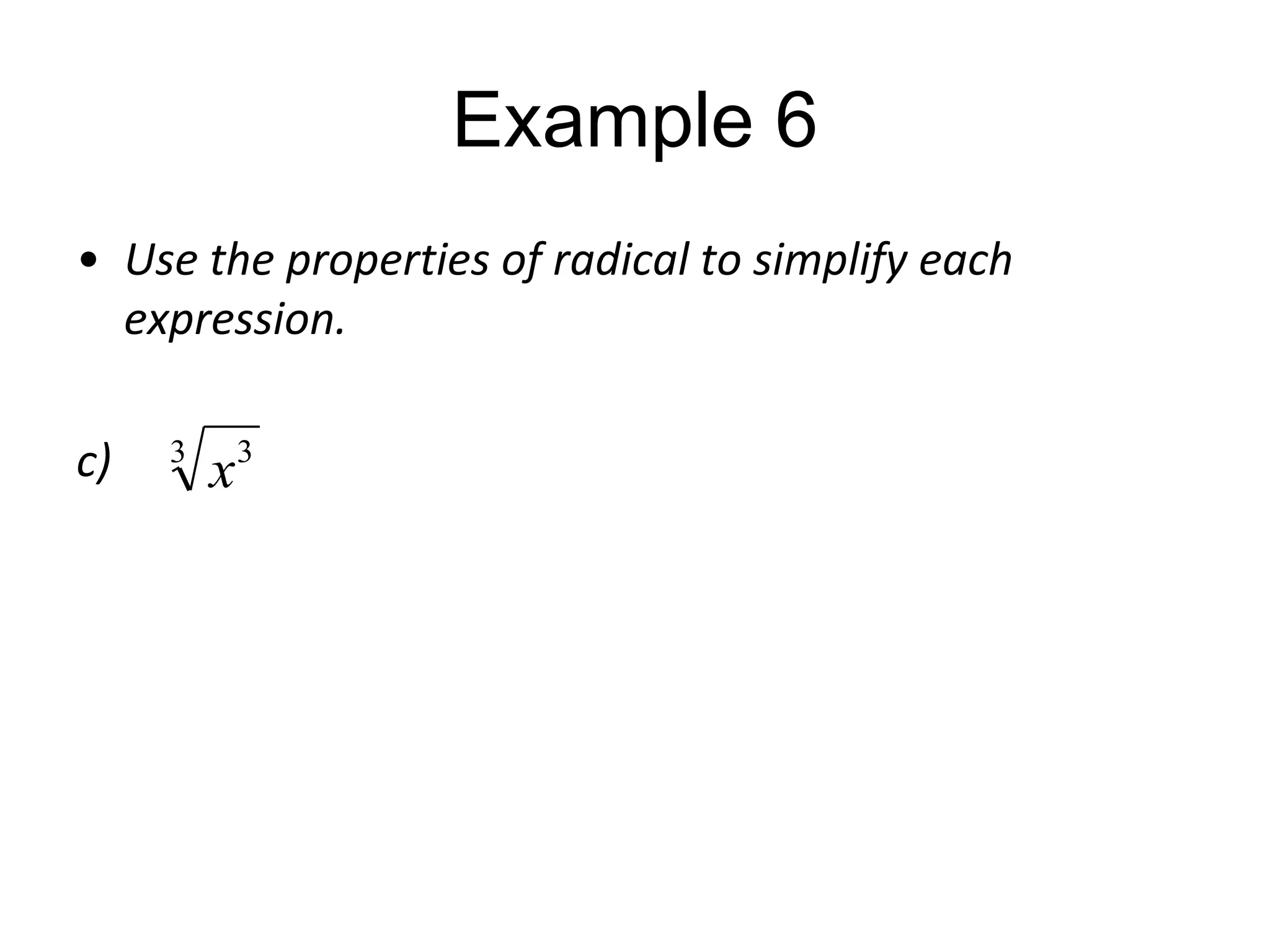Exponential Form - Radicals | PPTX