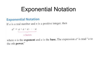 Exponential Notation