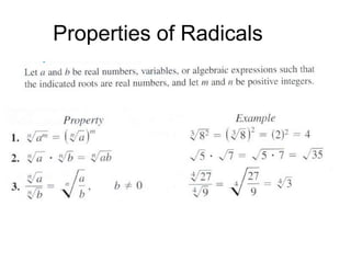 Radical Form To Exponential Form