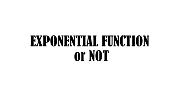 EXPONENTIAL FUNCTION lesson for grade 11lesson | PPT