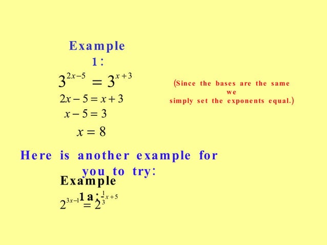 Exponential functions | PPT