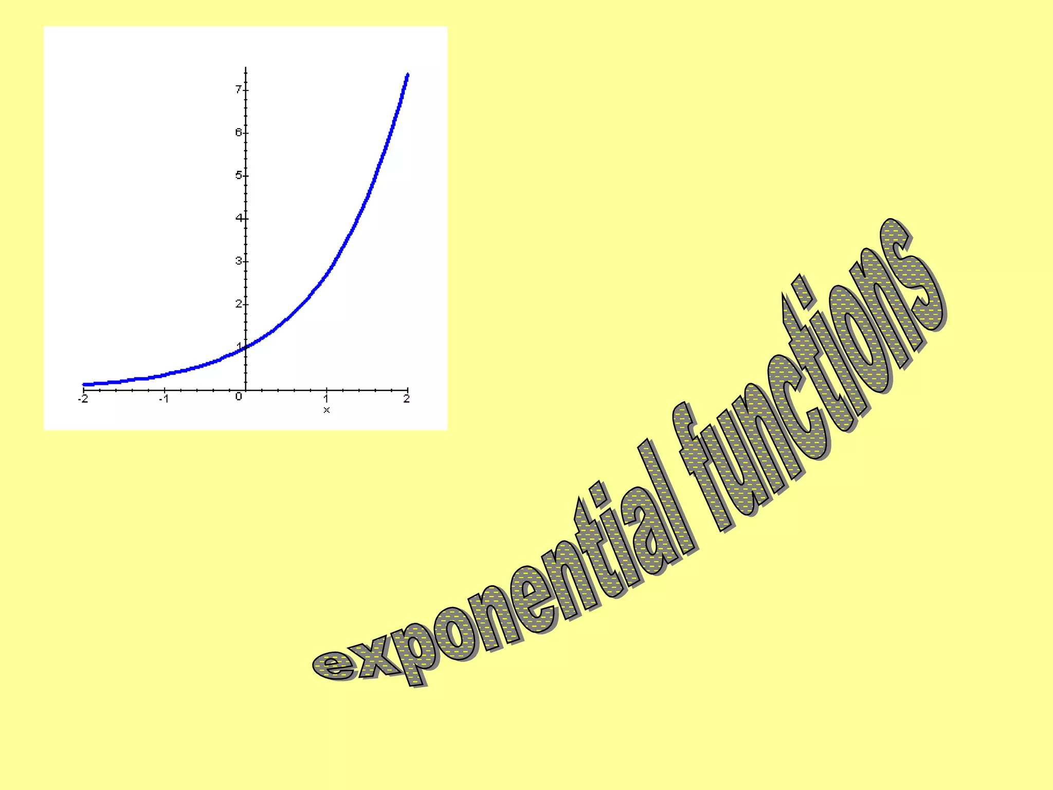 Exponential functions | PPT