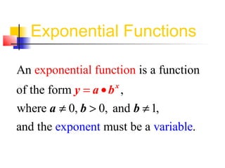 Exponential Function Definition