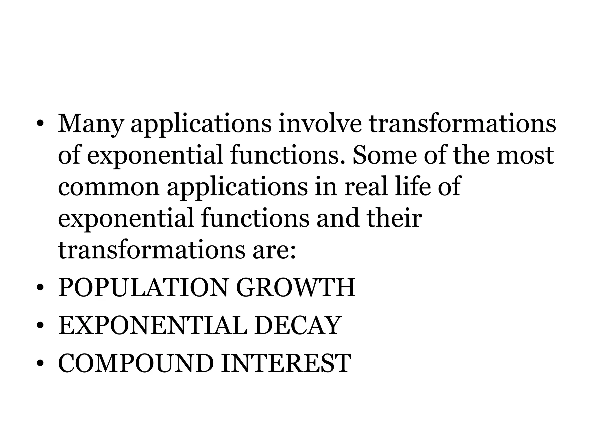 Exponential functions - General Mathematics | PPTX