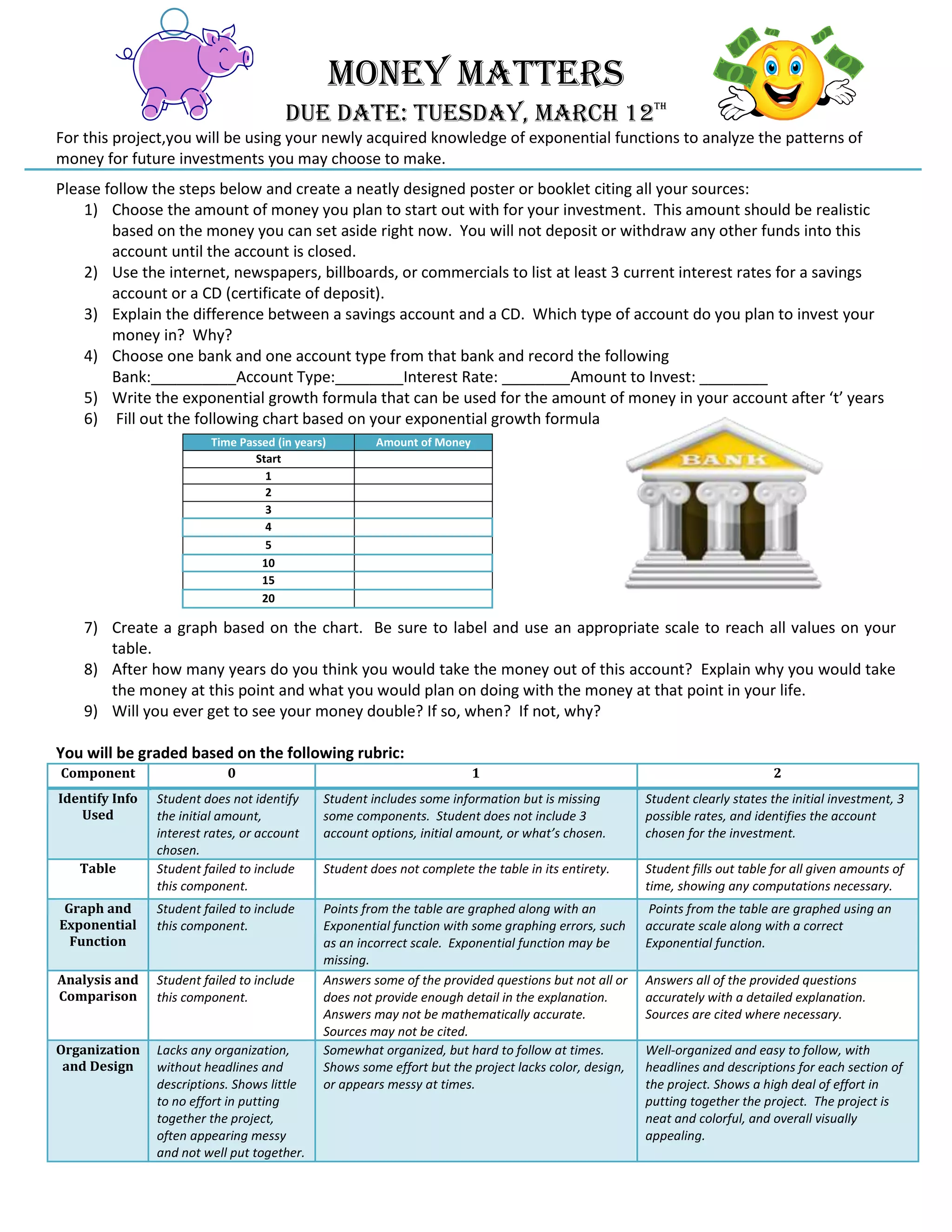 Exponential functions (money matters) | PDF