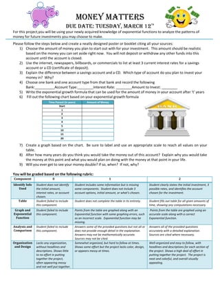 Exponential functions (money matters) | PDF