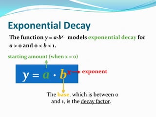Exponential Growth And Decay | PPTX