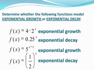 Exponential Growth And Decay | PPTX