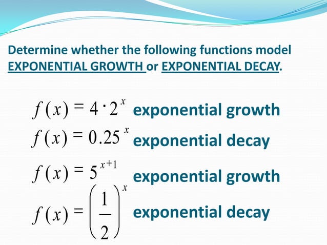 Exponential Growth And Decay | PPTX | Physics | Science