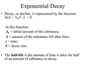 Exponential growth and decay | PPT