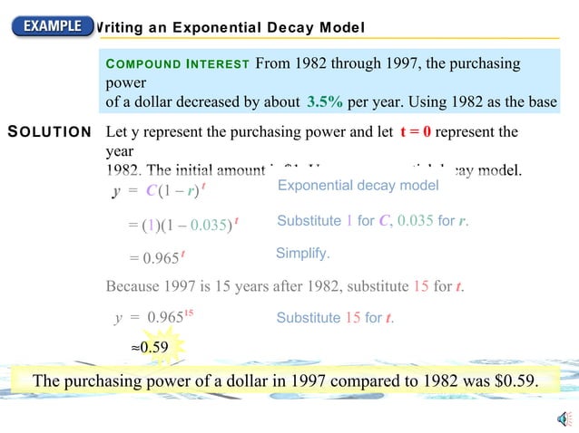 Exponential growth and decay | PPT