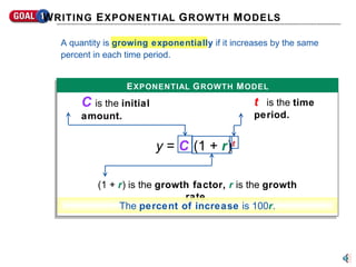 Exponential Growth Equations