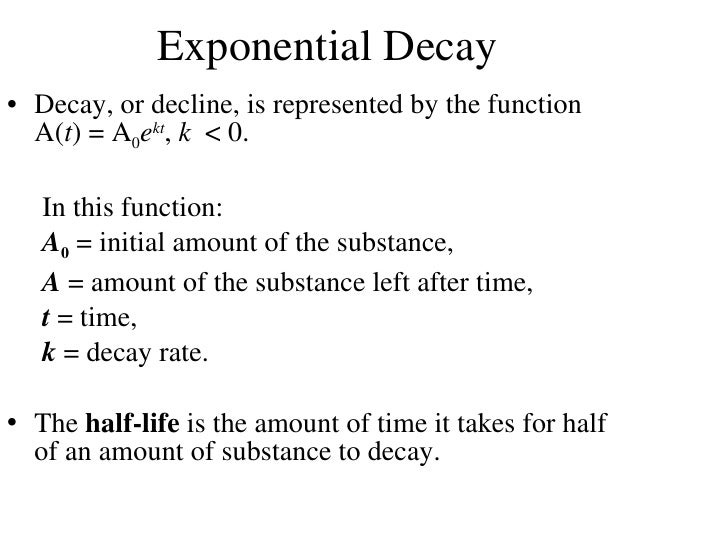 Exponential growth and decay