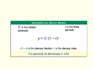 Exponential growth and decay | PPT